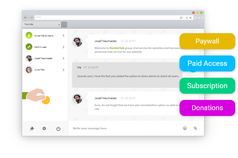 Paid Access Chat| Group Chat Paywall | Chat Monetize. Get Paid for your ...